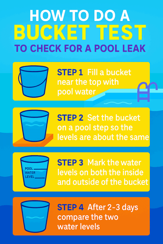 How To Carry Out The Bucket Test To Detect A Pool Leak