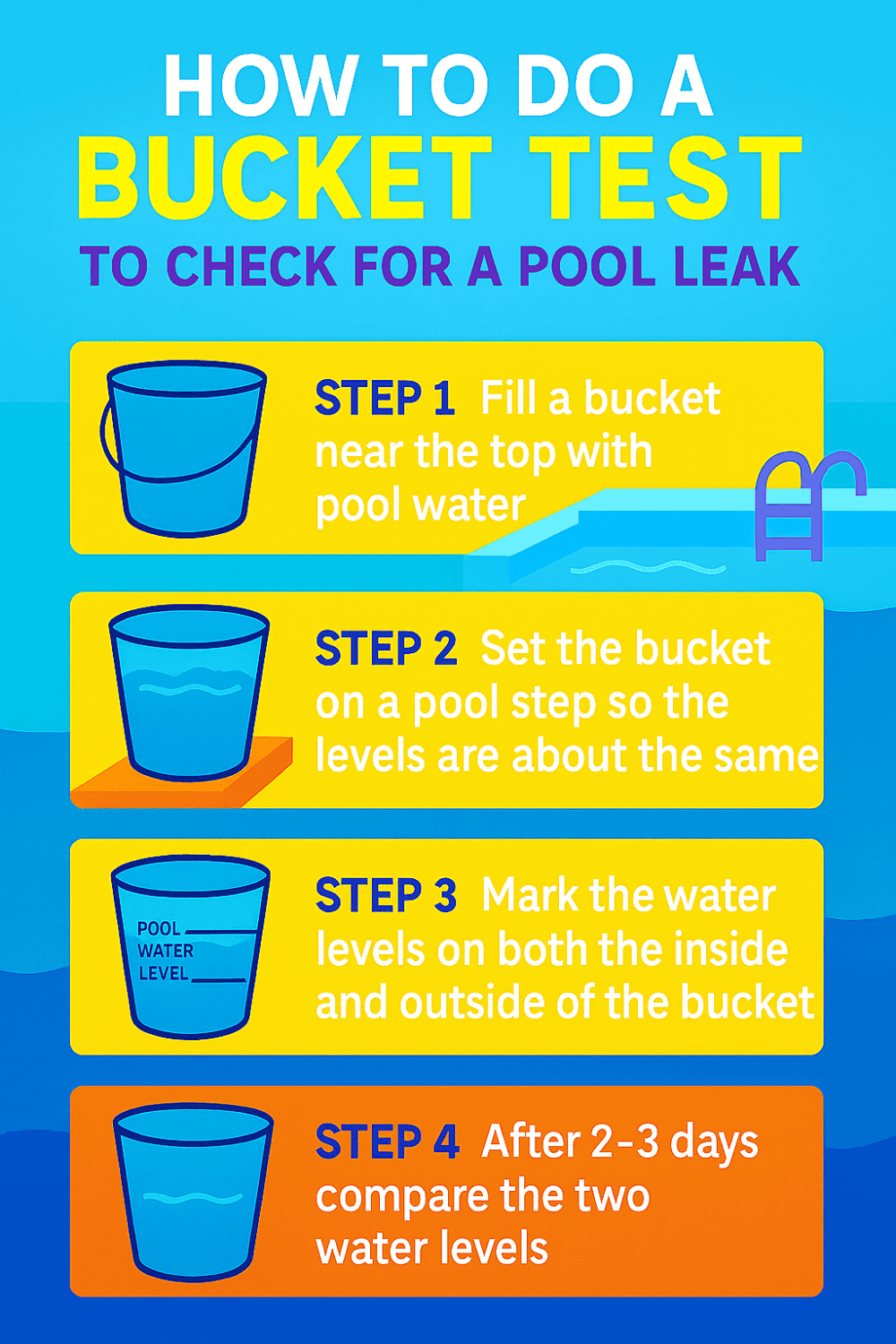 How To Carry Out The Bucket Test To Detect A Pool Leak